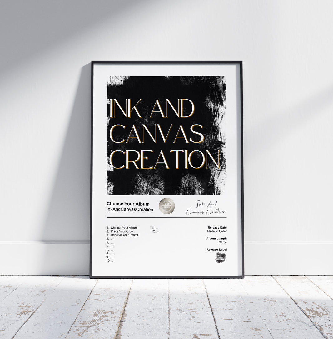 Custom Album Posters – Ink and Canvas Creation
