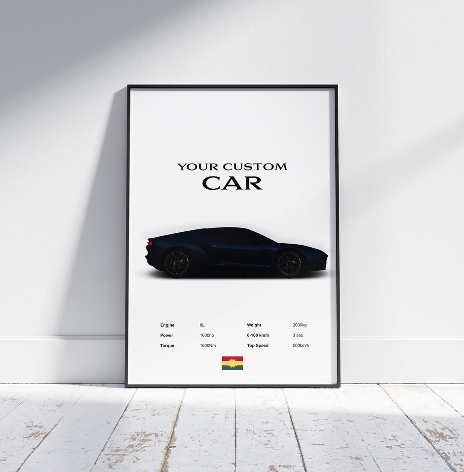 Custom Car Poster – Ink And Canvas Creation