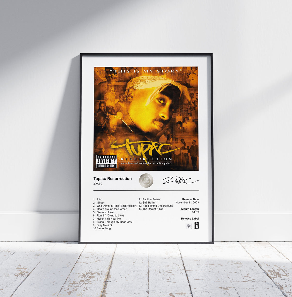 2Pac Poster - Tupac: Resurrection Album Cover Poster Print – Ink And ...