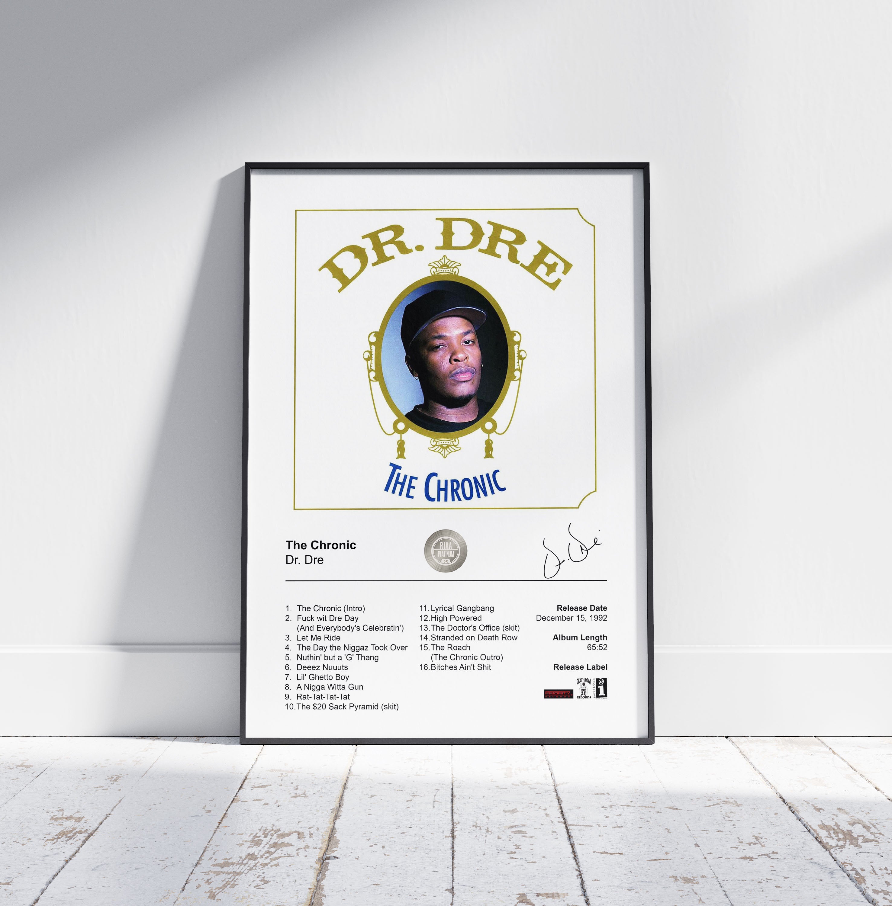 Dr. Dre Poster - The Chronic Album Cover Poster Print – Ink and Canvas ...